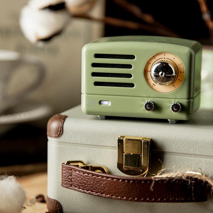 POOM | 뮤젠 OTR 메탈 FM라디오 블루투스 스피커(올리브그린)