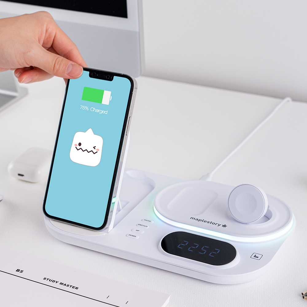 POOM | 메이플스토리 4in1 고속 무선충전기 거치대 예티