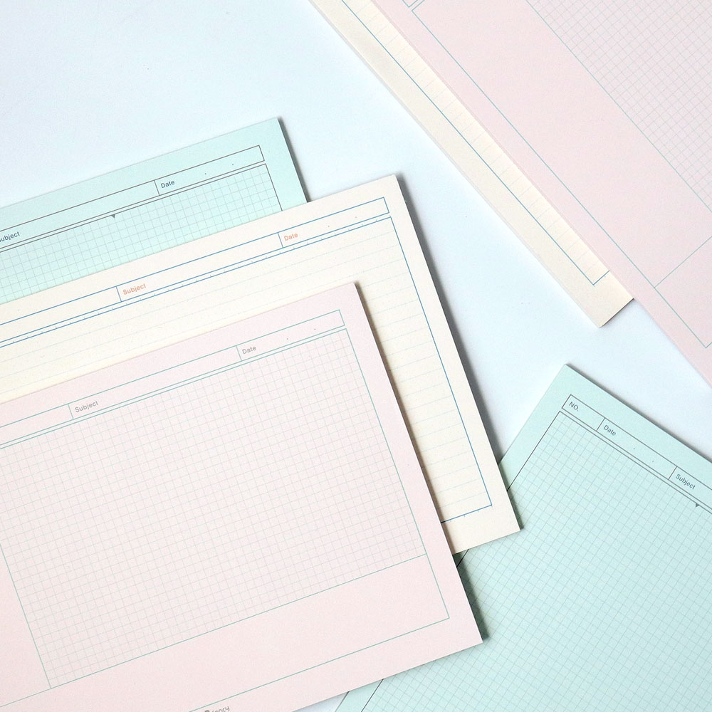 POOM | 비팬시 B5 데일리 노트패드 줄 모눈 코넬식 떡메모지