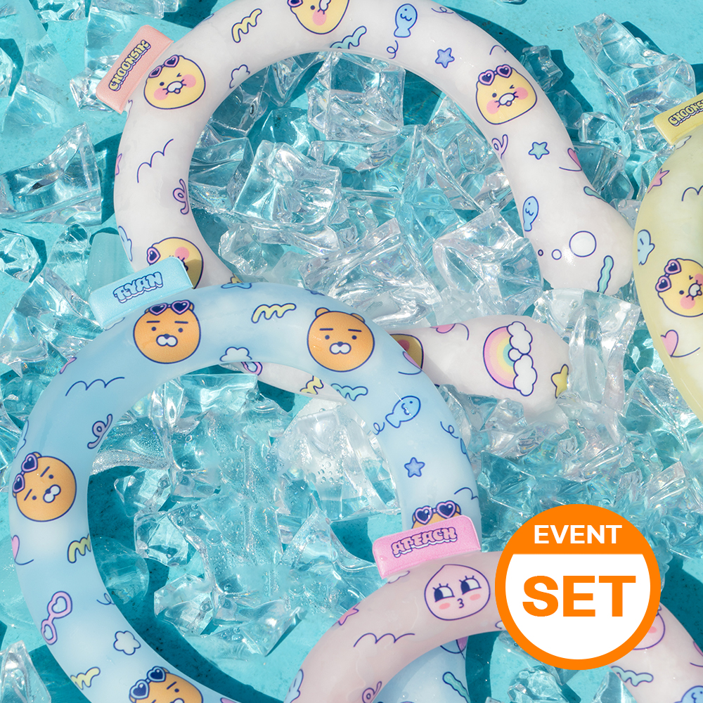 POOM | [패밀리팩/5개 SET] 카카오프렌즈 아이스 넥쿨러 밴드