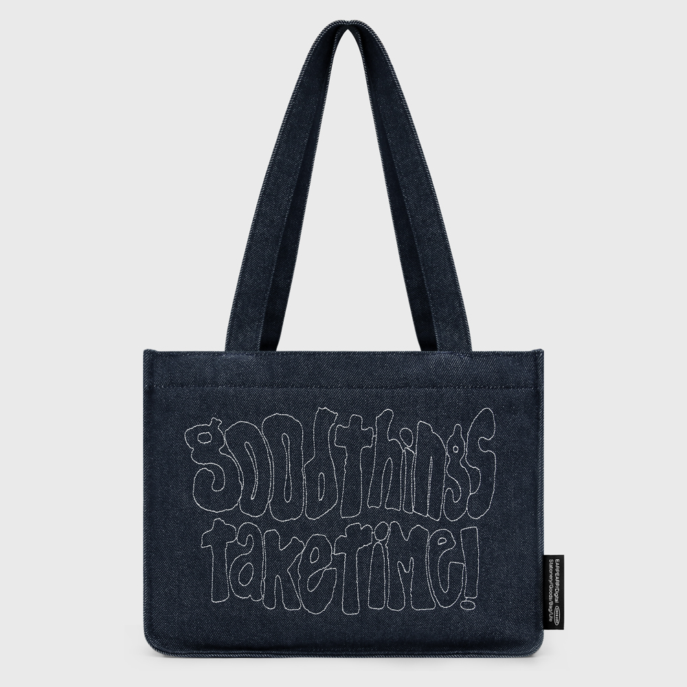 POOM | GOOD THINGS TAKE TIME-DENIM(아이패드 숄더백)