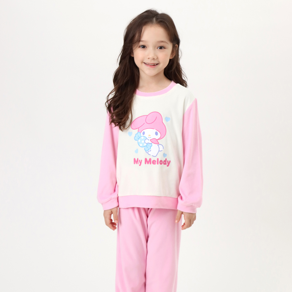 POOM | 마이멜로디 아동 밍크 스판 9부 상하복세트 PK