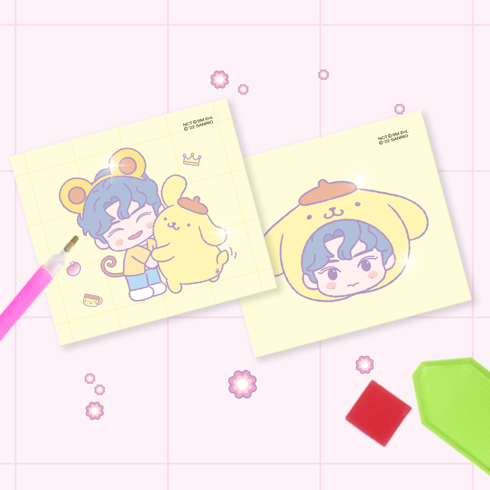 POOM | DIY데코 NCTx산리오 보석십자수 9.5x11cm 폼폼푸린&재현