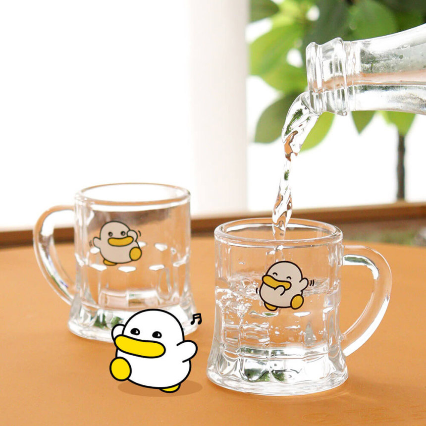 POOM | 곽철이굿즈_미니호프 손잡이 소주잔 4P세트 50ml