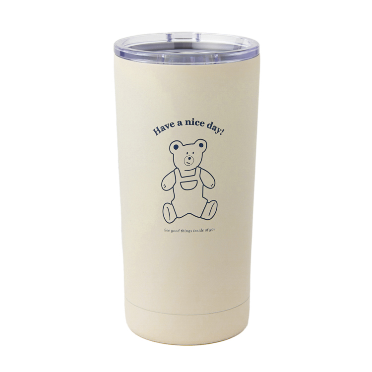 POOM | 화이트 베어 심플 스텐 텀블러 450ml (22004961)