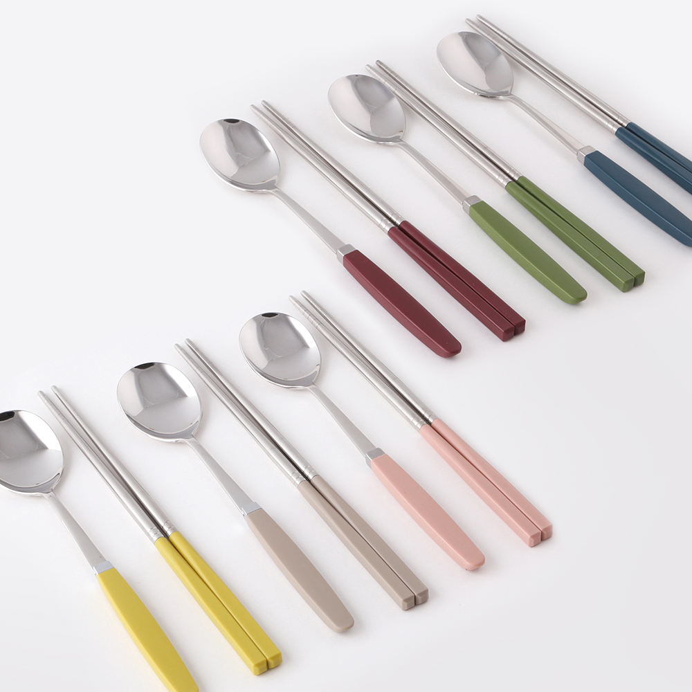 POOM | 소소모소 컬러 수저 4인 SET