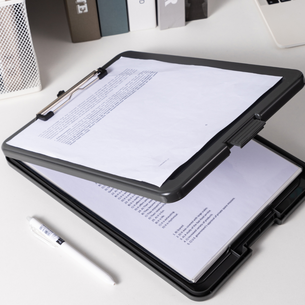 POOM | 델리 파스텔 멀티 클립보드 서류 보관 파일 케이스 A4