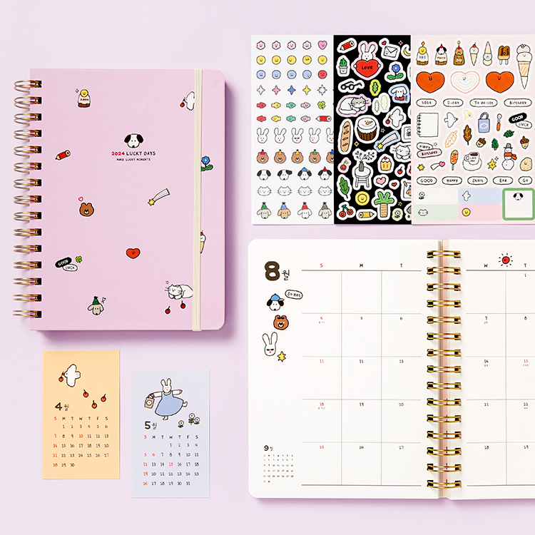 POOM | 2024 럭키데이즈 다이어리 퍼플 (04012640)