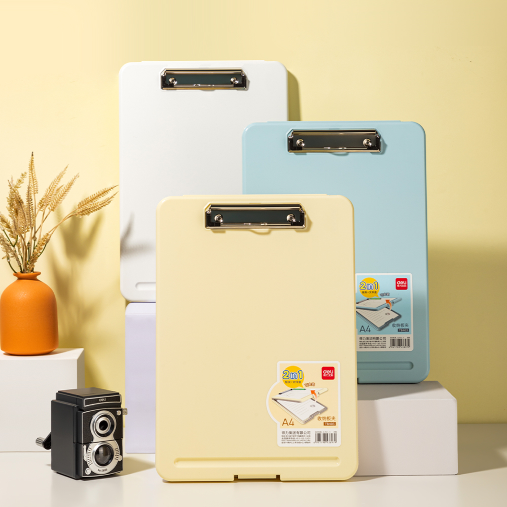 POOM | 델리 파스텔 멀티 클립보드 서류 보관 파일 케이스 A4