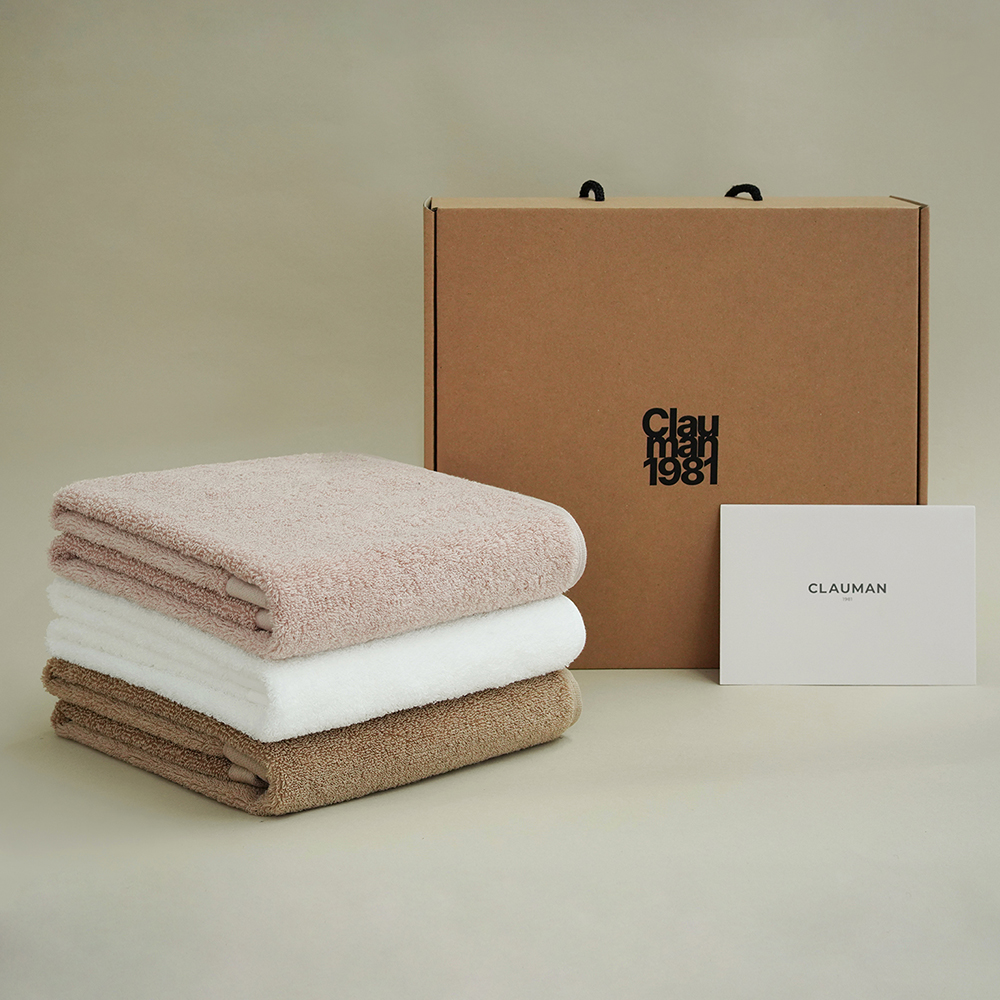 POOM | [선물박스] 3P 더럭셔리 수피마 호텔수건 세트