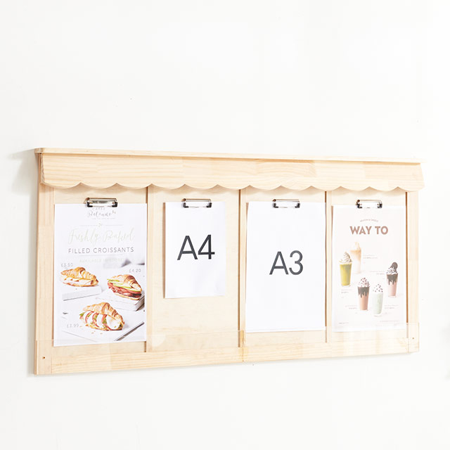 POOM | 피터 A3 클립형 4칸 게시판