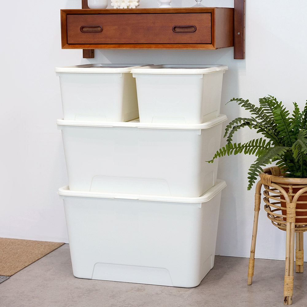 POOM | 탑백 대형 리빙박스 72L 1P 수납 옷 정리함 (+네임텍)