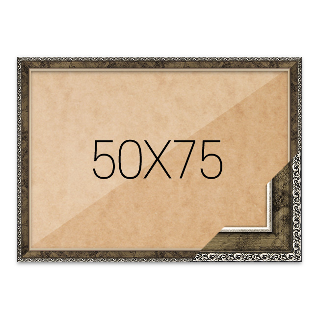 POOM | 퍼즐액자 50x75 슬림 앤틱실버