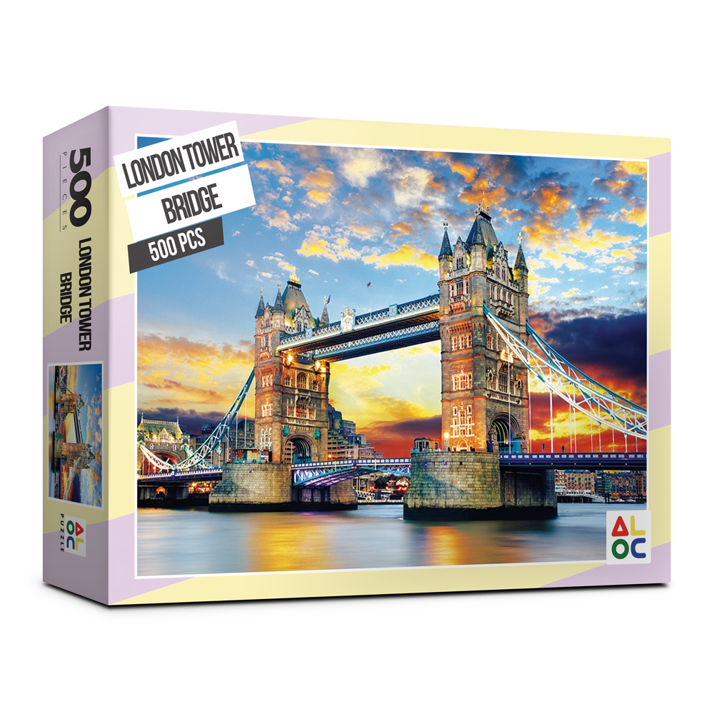 POOM | (알록퍼즐)500피스 런던 타워 브릿지 직소퍼즐 AL5007