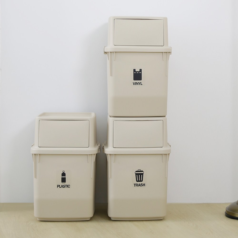 POOM | 내츄럴 분리수거함 35L 3P