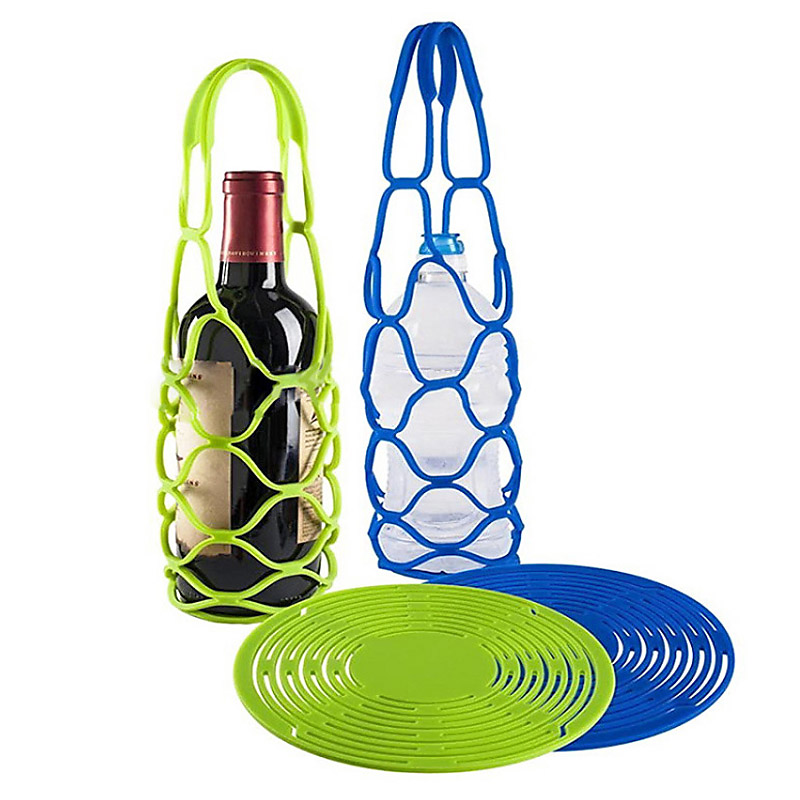 POOM | 실리콘 와인백 포장 바구니 냄비받침 겸용 DD-12297