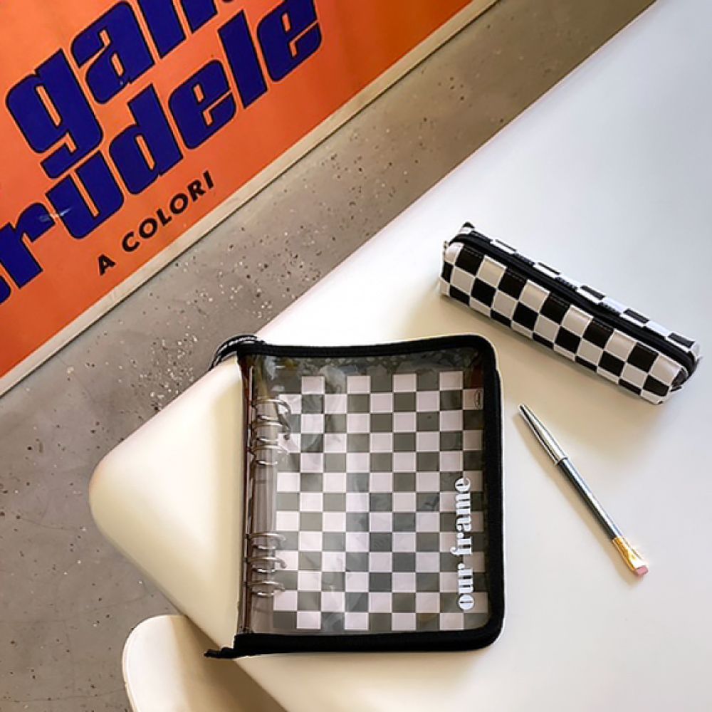 POOM | 세컨드맨션 A5 6공 체커보드 모눈 노트 바인더북