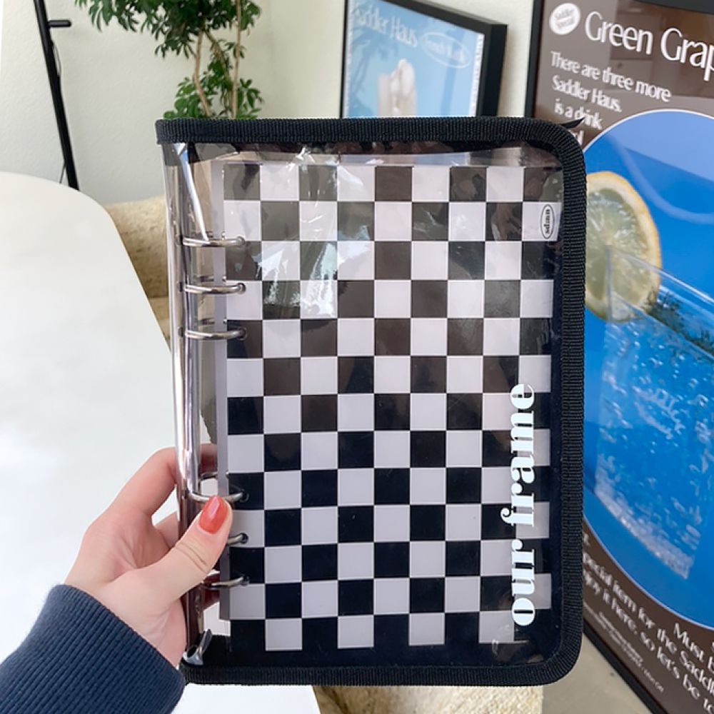 POOM | 세컨드맨션 A5 6공 체커보드 모눈 노트 바인더북