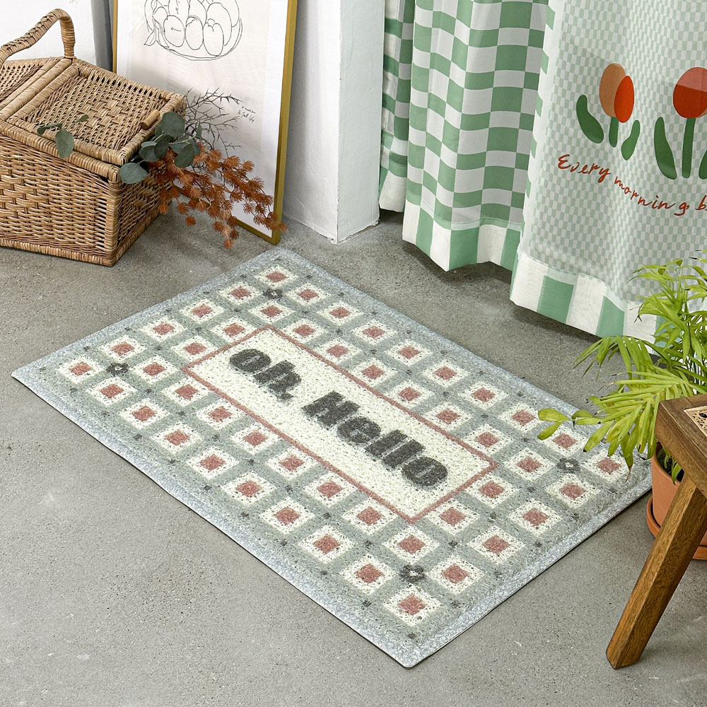 POOM | 헬로 스퀘어 코일 도어매트 2size