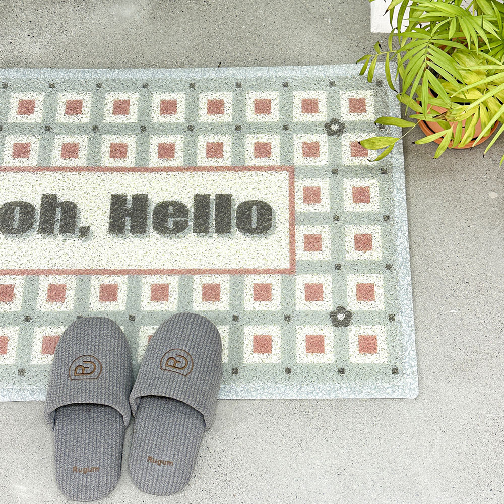 POOM | 헬로 스퀘어 코일 도어매트 2size