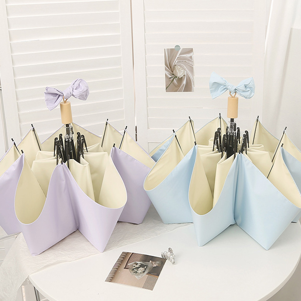 POOM | UV차단 멜로우 투톤 3단 자동우산