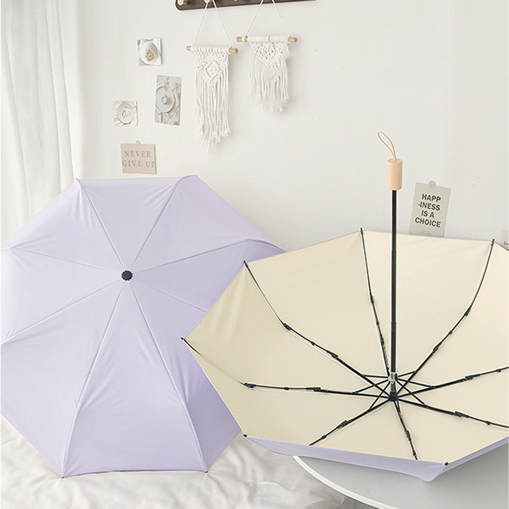 POOM | UV차단 멜로우 투톤 3단 자동우산