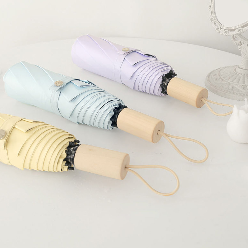 POOM | UV차단 멜로우 투톤 3단 자동우산