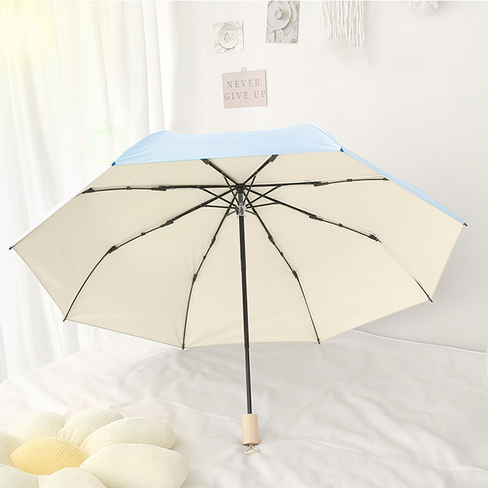 POOM | UV차단 멜로우 투톤 3단 자동우산