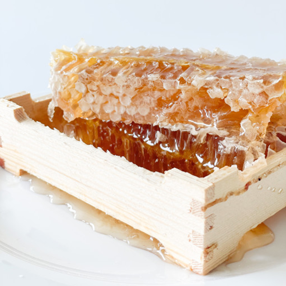 POOM | 100% 천연 밀랍 벌집 꿀 보자기 포장 선물 세트