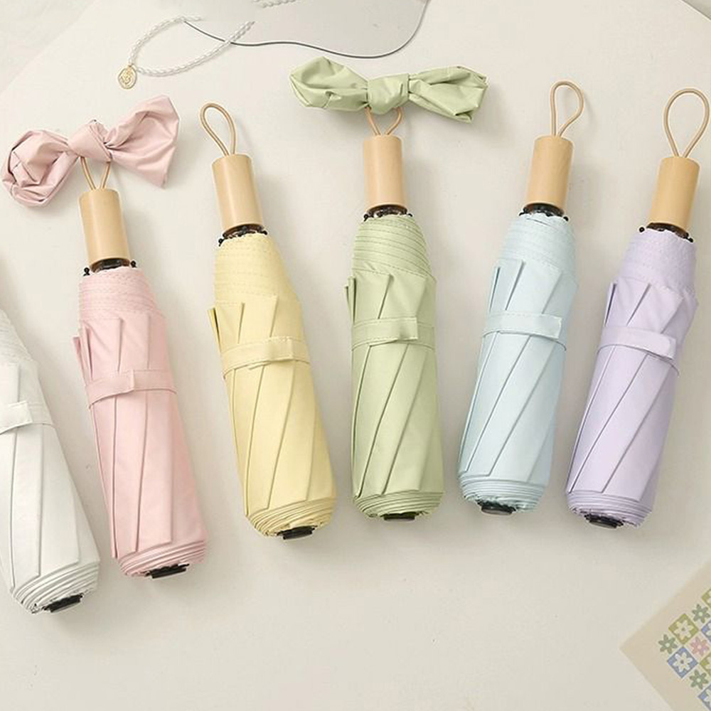 POOM | UV차단 멜로우 투톤 3단 자동우산