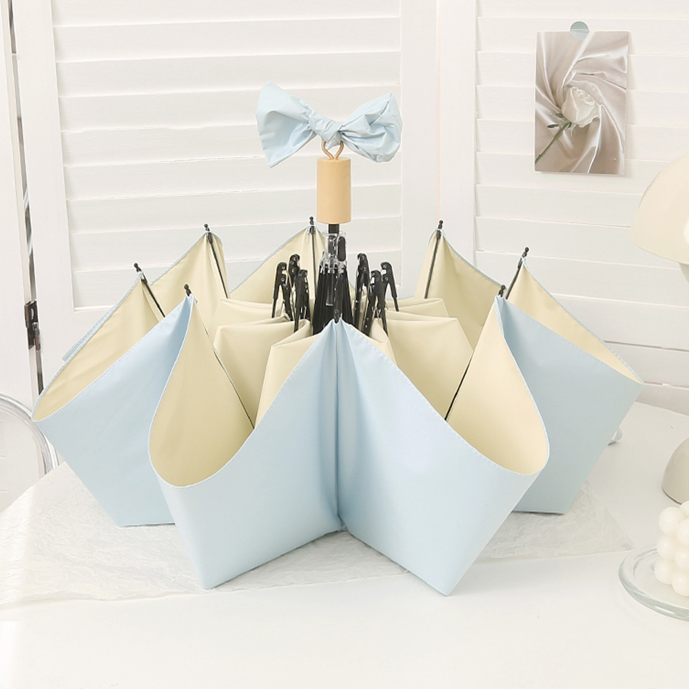 POOM | UV차단 멜로우 투톤 3단 자동우산