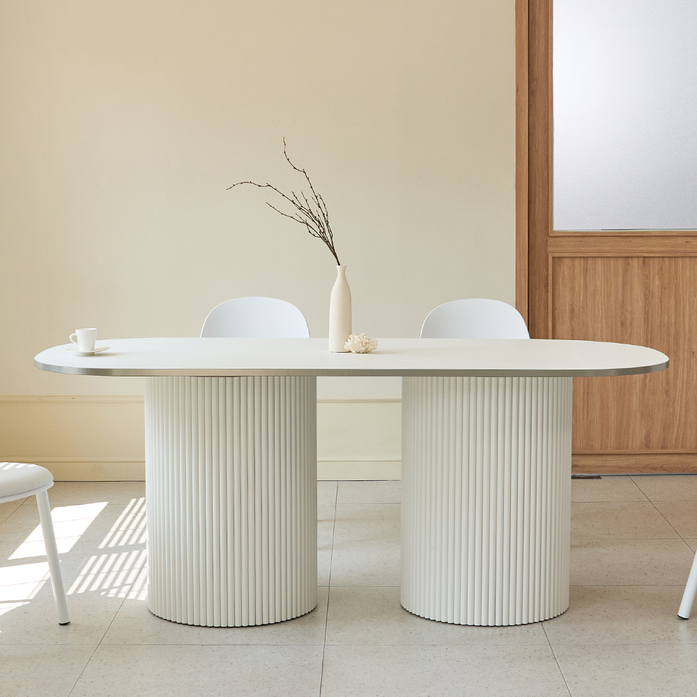 POOM | [FENIX] 템바보드 룽고 1800 TR 화이트 테이블