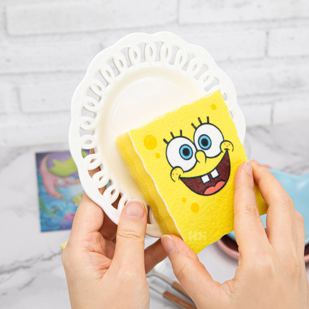 POOM | 레토 스폰지밥 수세미 3P 홀더 세트