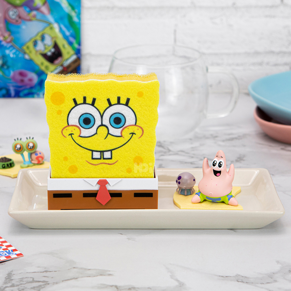 POOM | 레토 스폰지밥 수세미 3P 홀더 세트