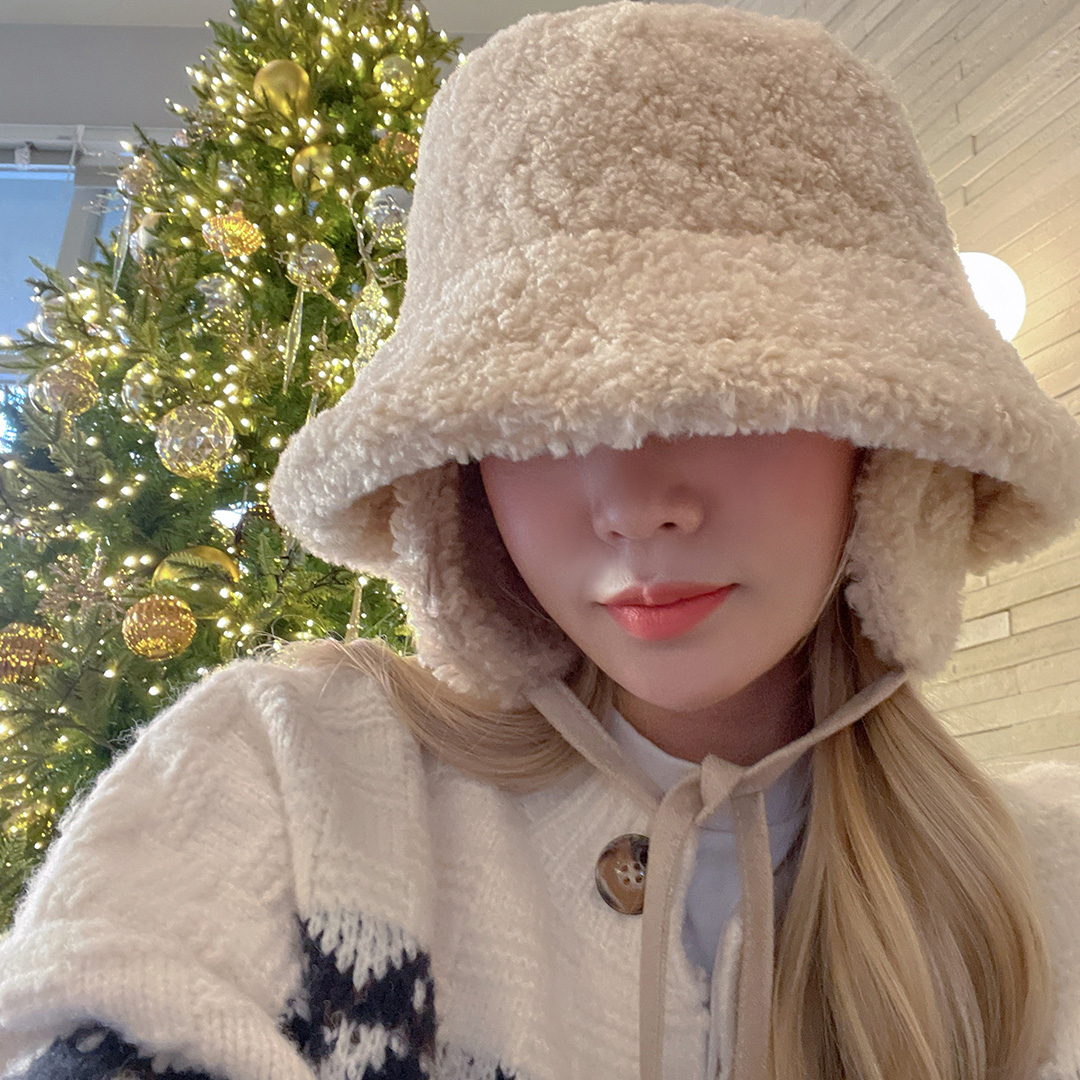 POOM | 양털 뽀글이 귀도리 벙거지 버킷햇 3color