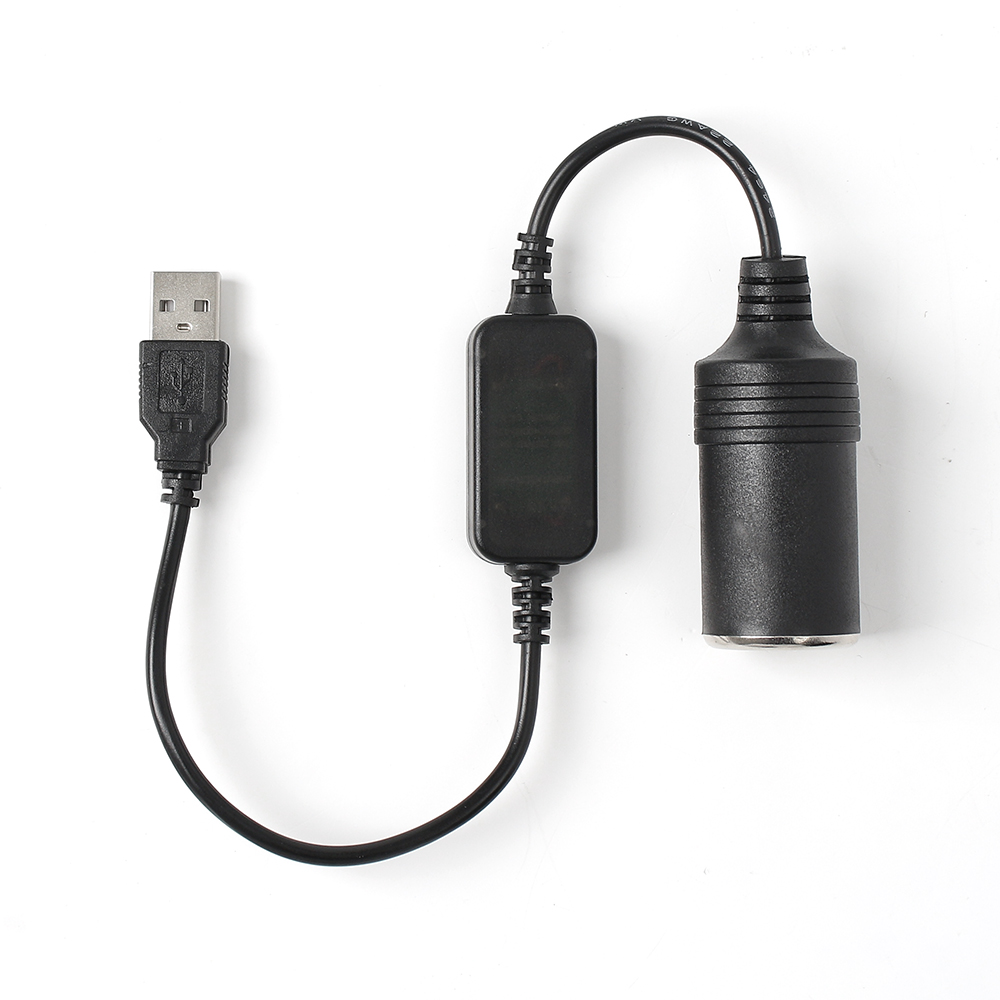 POOM | USB전원 시거잭 승압 케이블 5V to 12V (33cm)