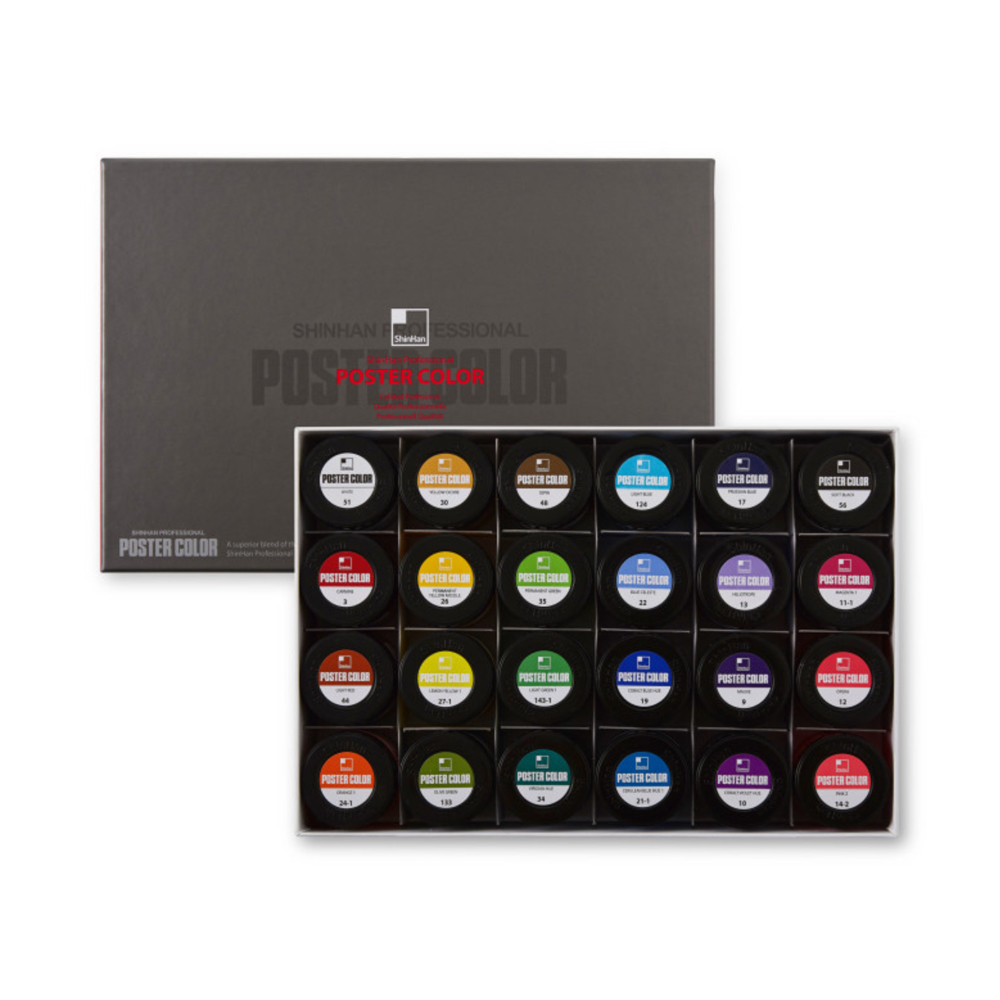 POOM | 신한 전문가용 포스터칼라 물감 40ml 24색