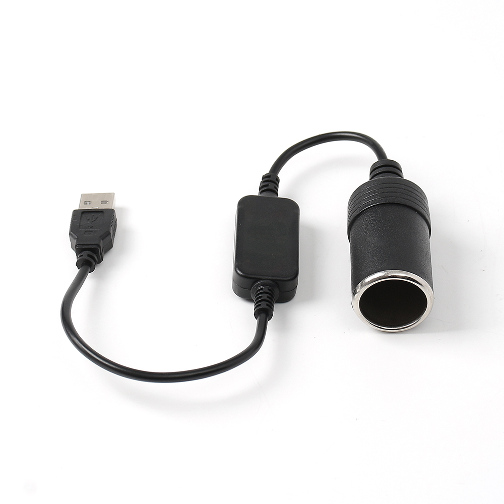 POOM | USB전원 시거잭 승압 케이블 5V to 12V (33cm)