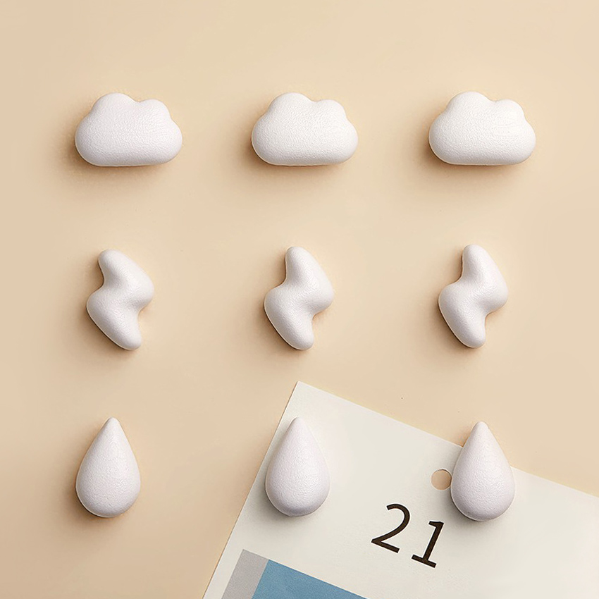 POOM | 냉장고자석 화이트 마그네틱 6P세트