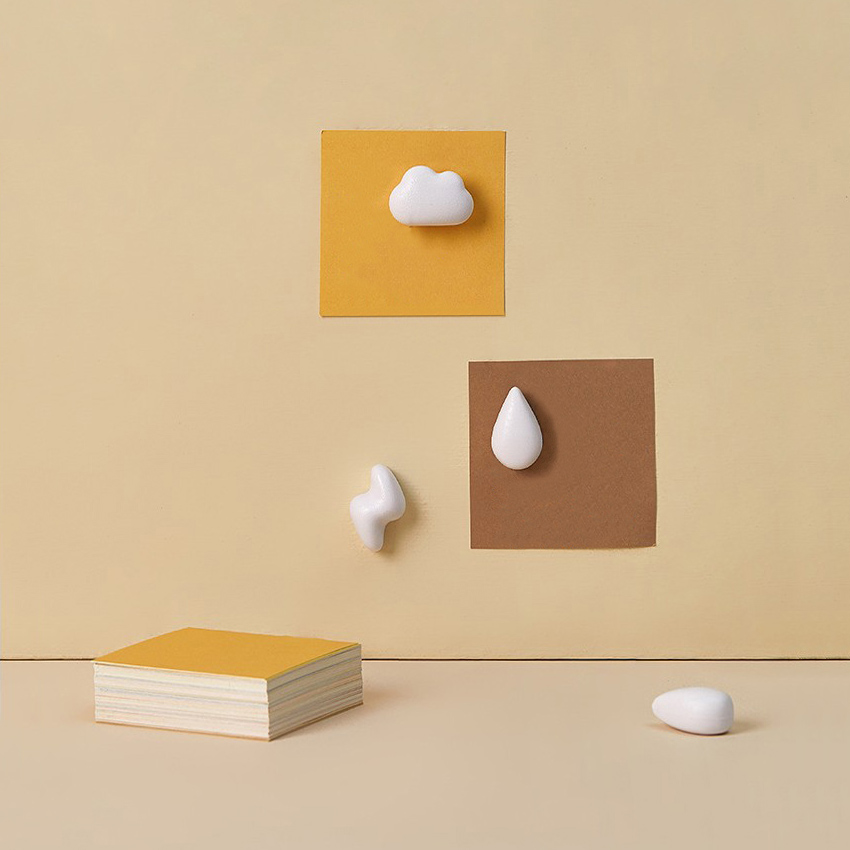 POOM | 냉장고자석 화이트 마그네틱 6P세트