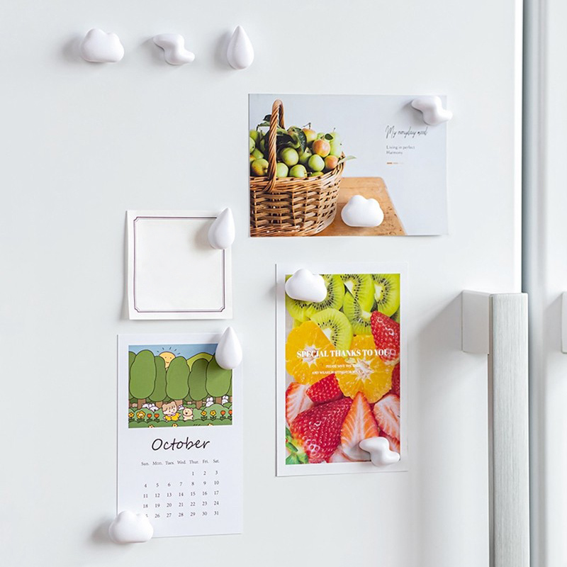 POOM | 냉장고자석 화이트 마그네틱 6P세트