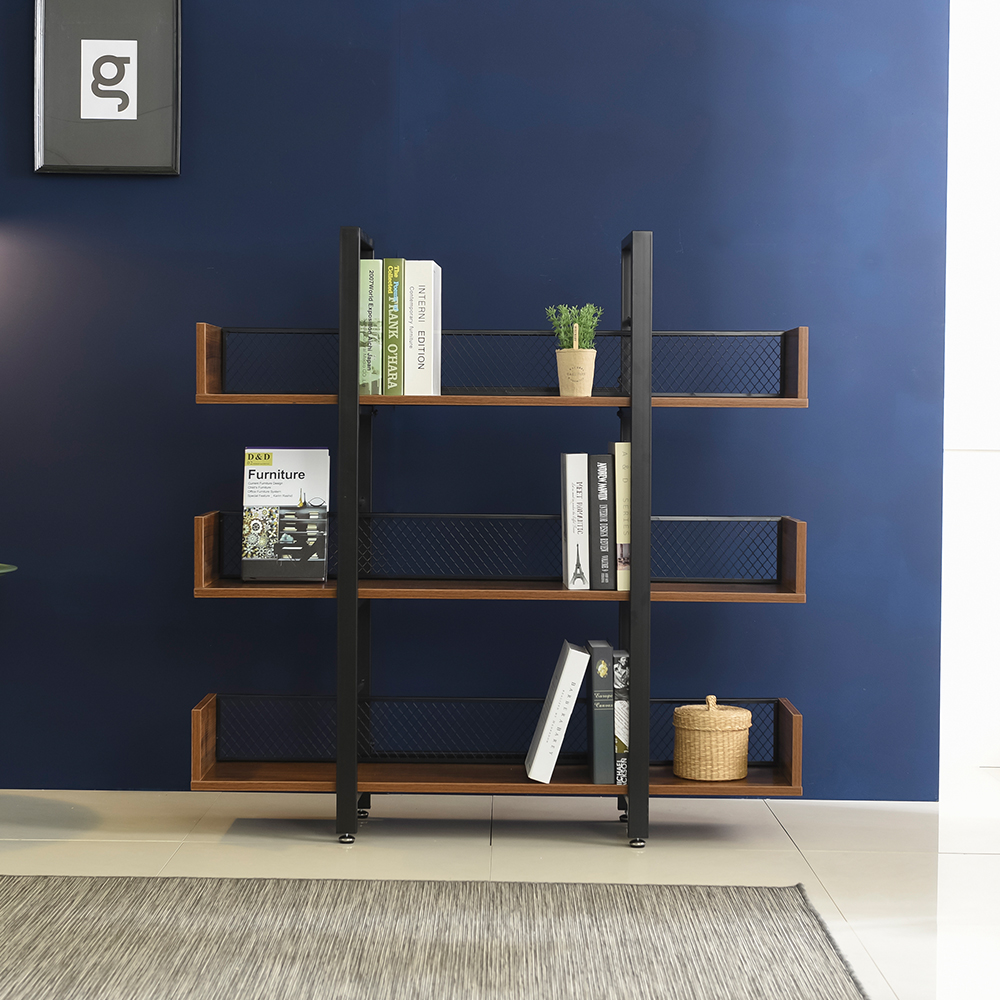 POOM | TS-15 가림막 철망책장 3단1200 책꽂이