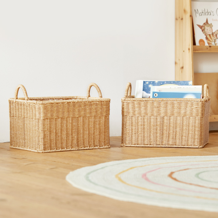 POOM | PP 라탄 바스켓 ver.2 베이직 손잡이 S