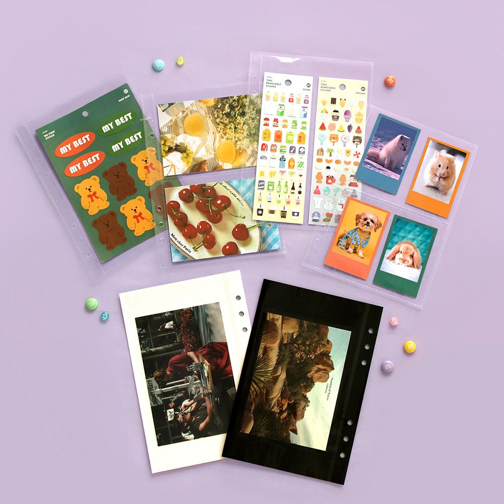 POOM | 레코드온 6공 바인더 A5 앨범속지 포카 네컷앨범