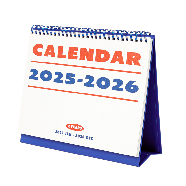 POOM | 2025 블루 2년 탁상달력 (04013437)