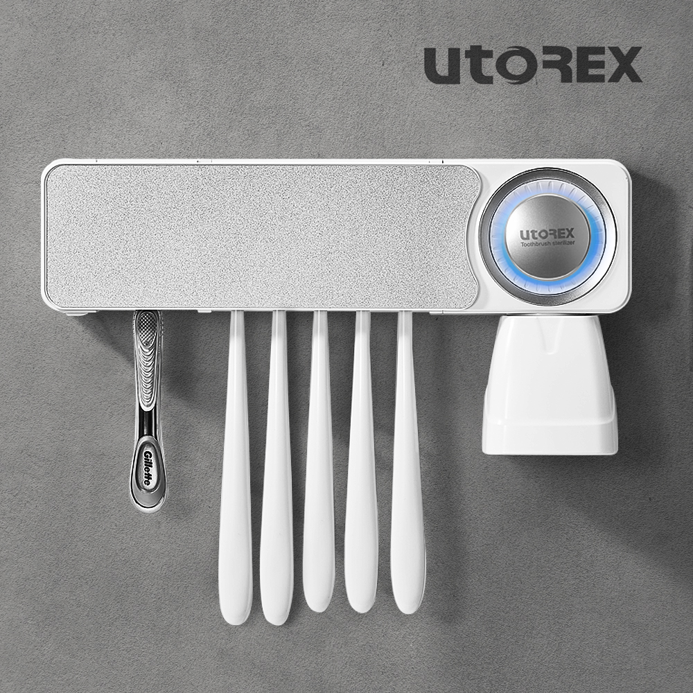 POOM | 유토렉스 가정용 무선 칫솔살균기 URT-53AW + 치약통