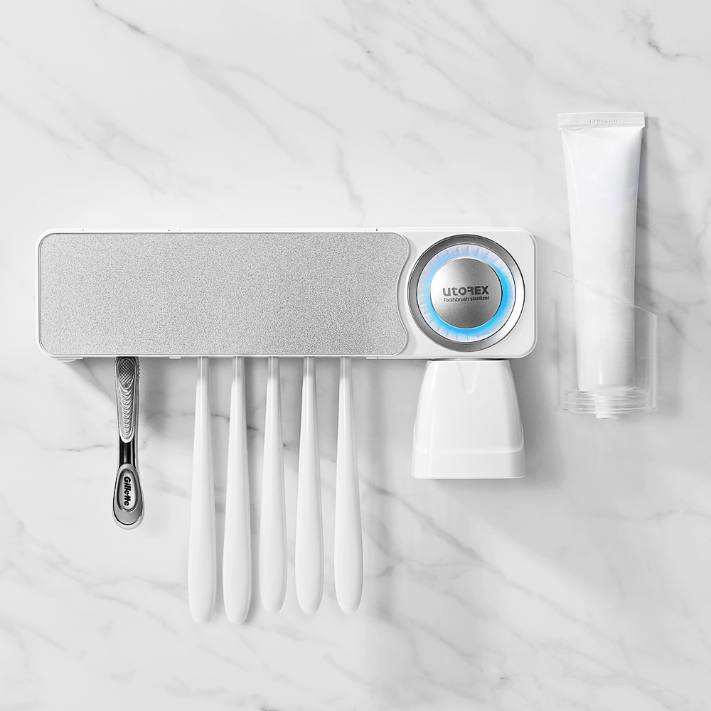 POOM | 유토렉스 가정용 무선 칫솔살균기 URT-53AW + 치약통