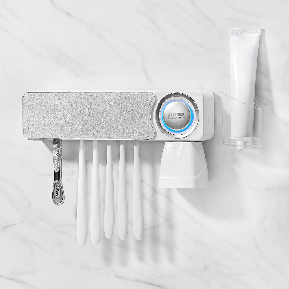 POOM | 유토렉스 가정용 무선 칫솔살균기 URT-53AW + 치약통