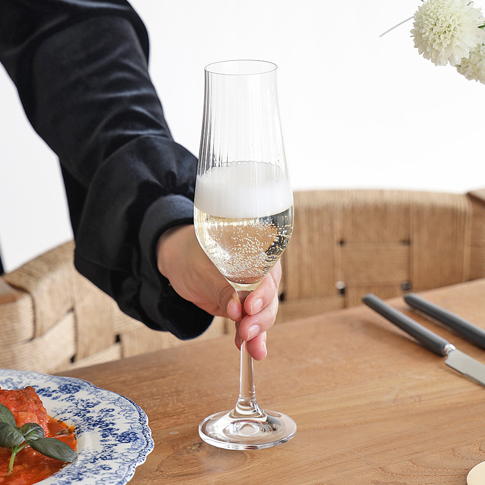 POOM | 보헤미아 플리츠 샴페인잔 170ml