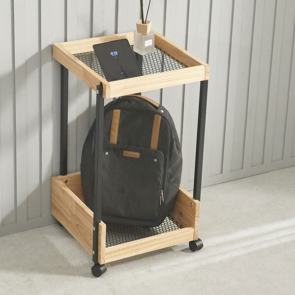 POOM | 이니스 참죽원목 트레이 400 이동식수납장